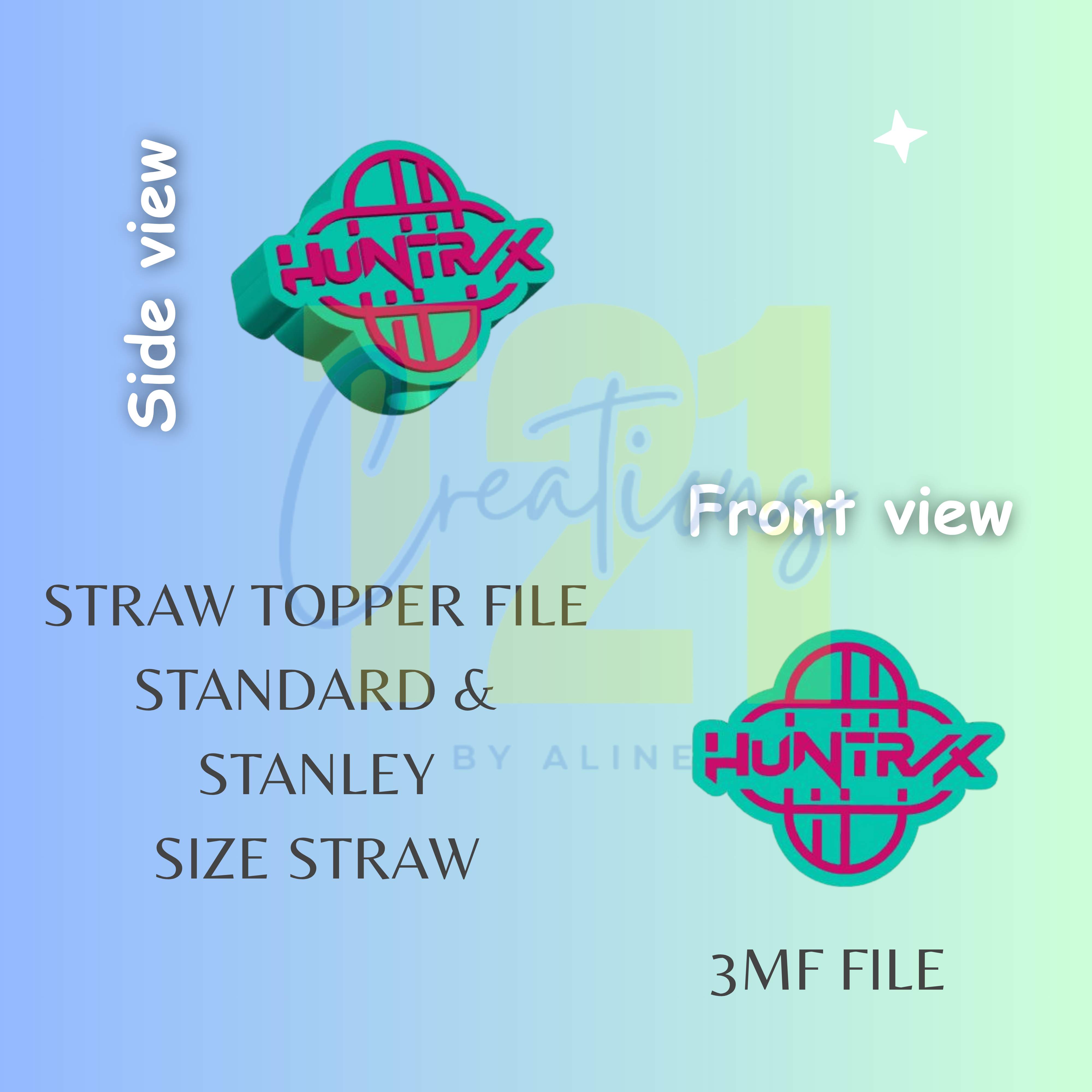KPOP LOGO TOPPER STL FILE – T21 CREATIONS BY ALINE
