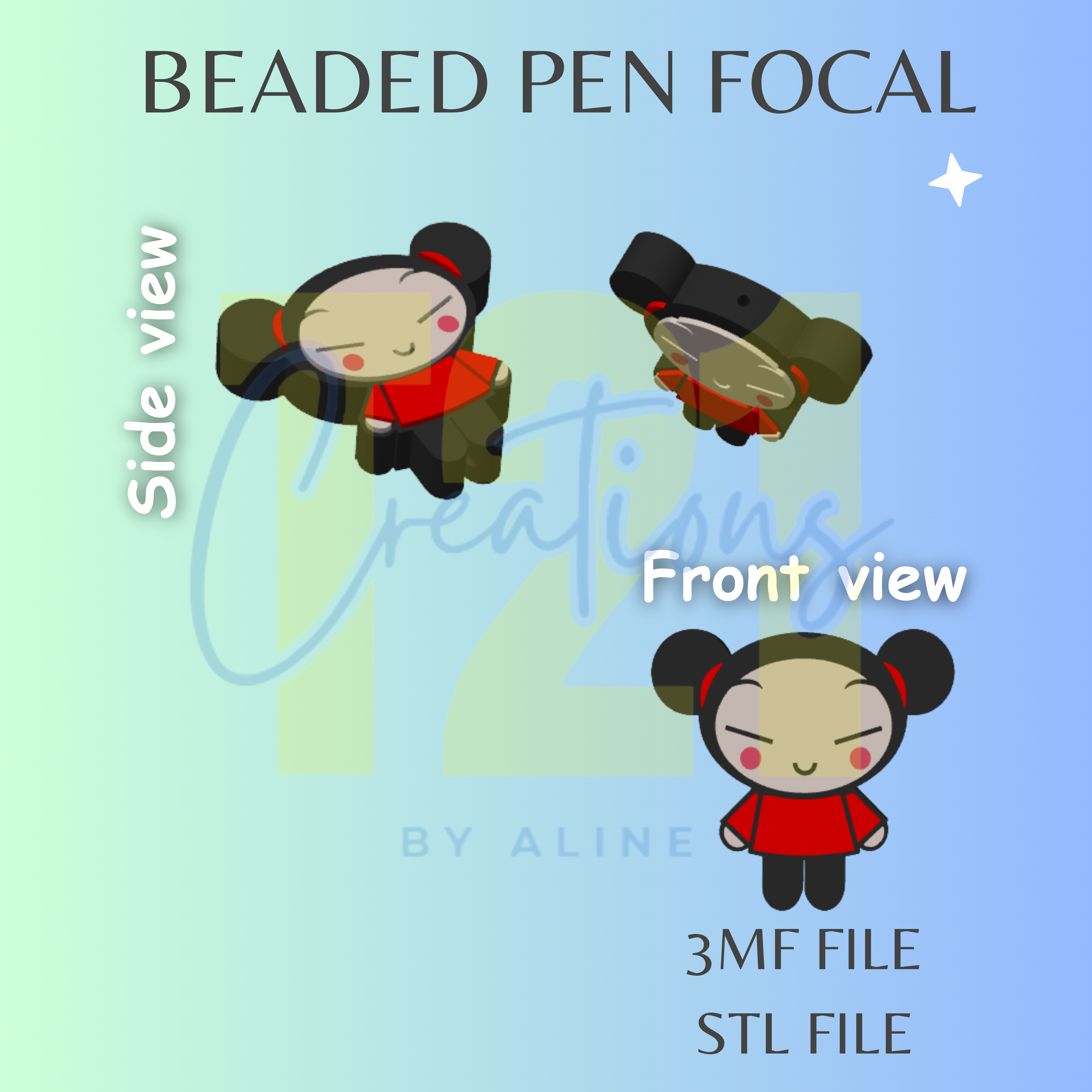 PU-CCA PEN FOCAL STL FILE – T21 CREATIONS BY ALINE