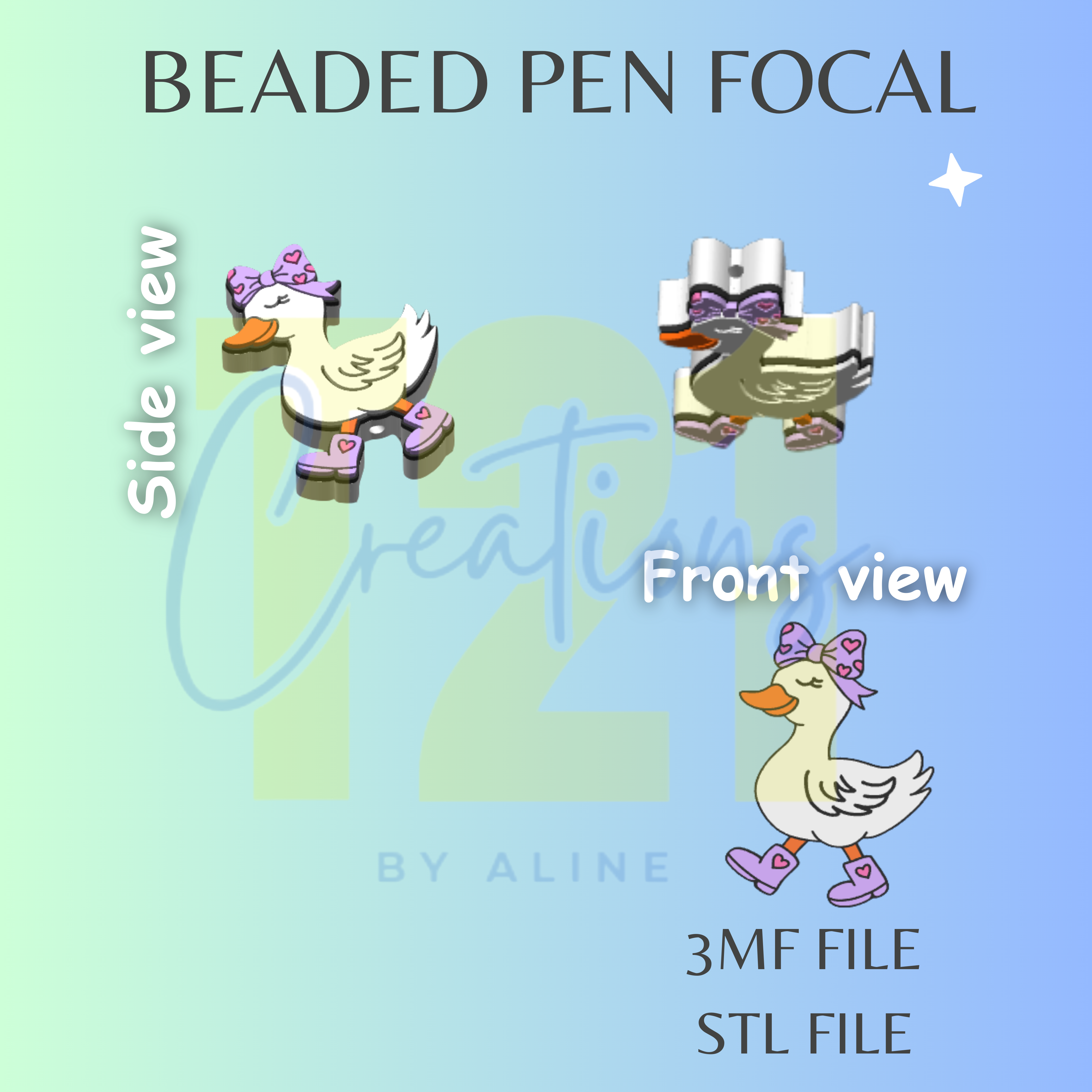 GOOSE PEN FOCAL STL FILE – T21 CREATIONS BY ALINE